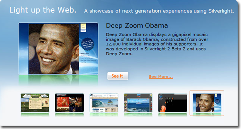Deep Zoom Obama featured on Silverlight.net - West, Donavon West